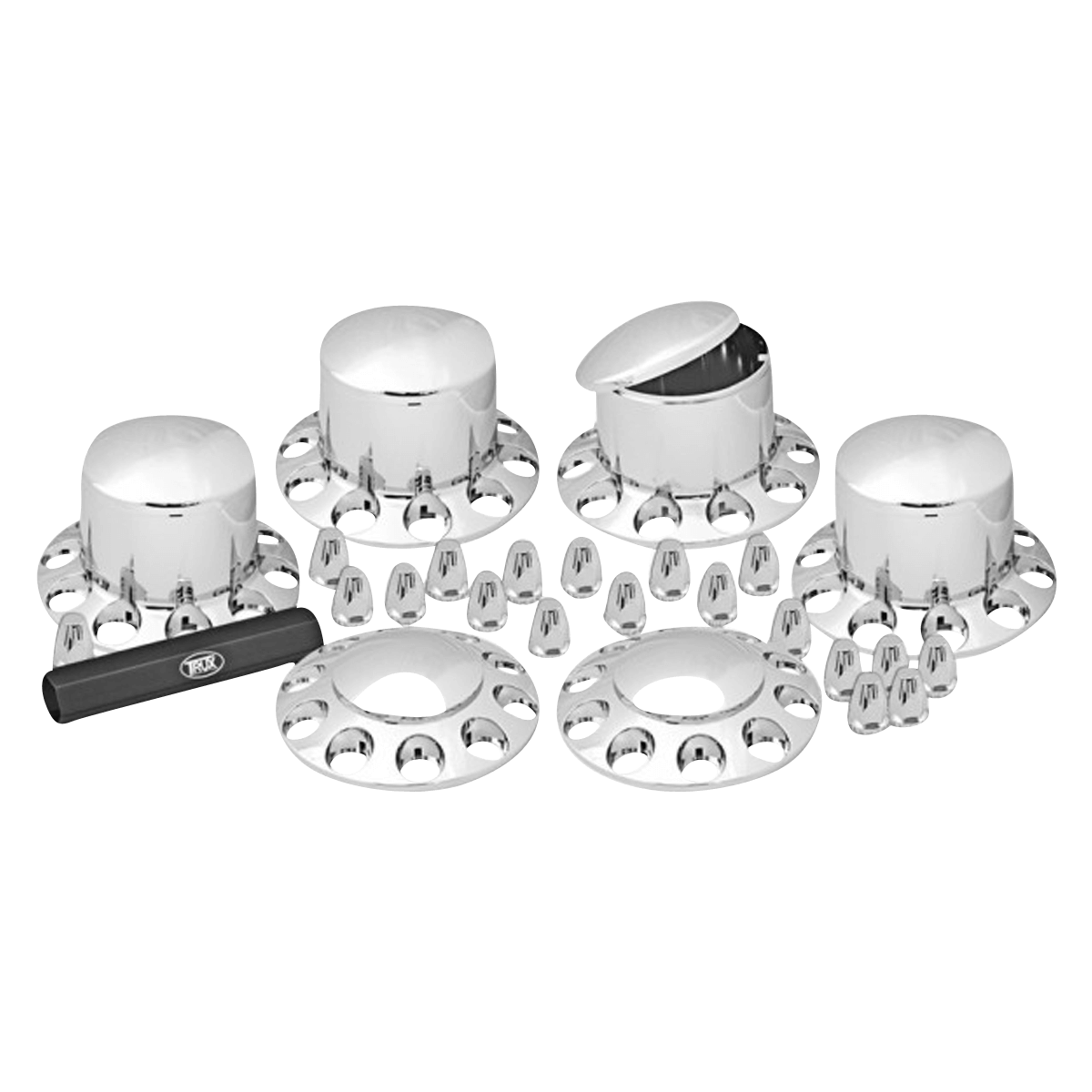 Complete Axle Cover Kit - 33mm Threaded Nut Covers - Verduyn Tarps - Canada