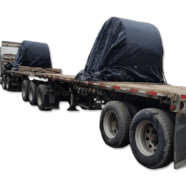 84" X 22' Seatbelt Reinforced Swing Arm Dump Tarp with Pocket End ...