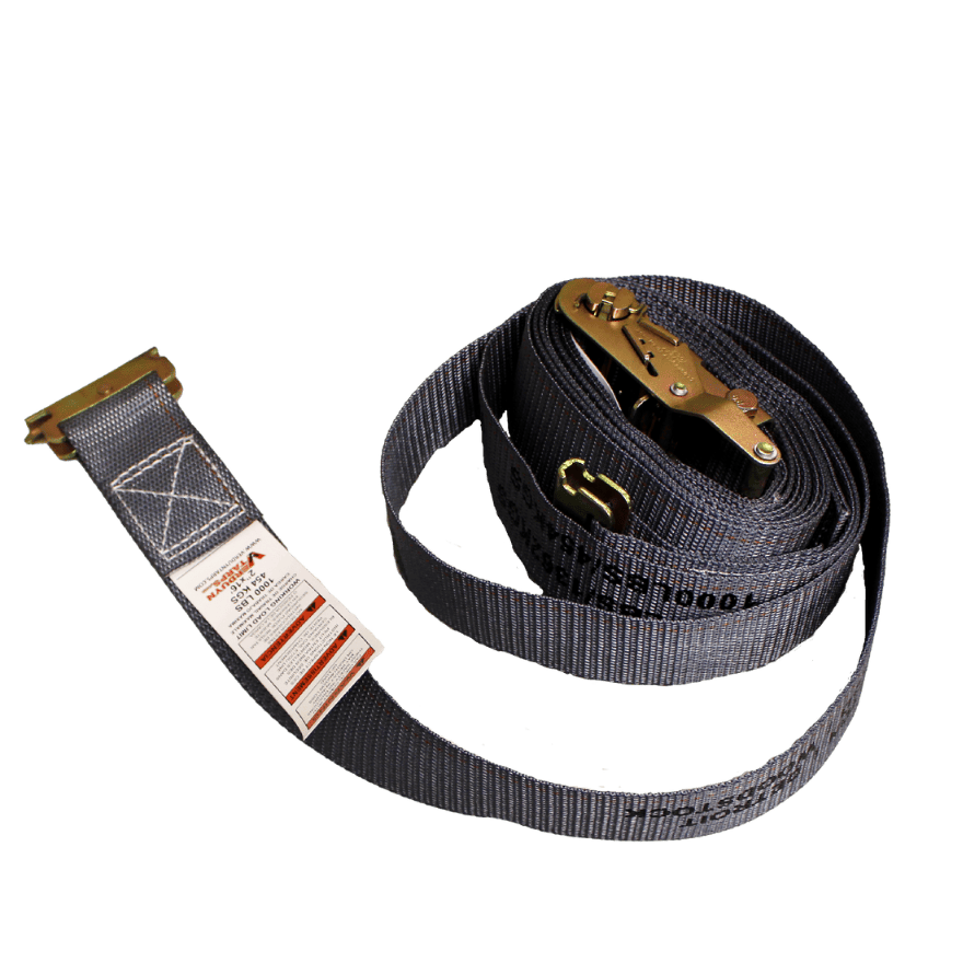Sangle à cliquet de 2 po x 16 pi avec raccord E-Track - Verduyn Tarps ...